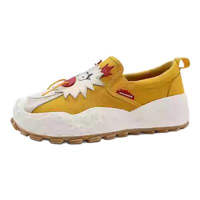 JM快乐玛丽秋季新款一脚蹬丑萌帆布鞋运动时尚休闲套脚女鞋65812W