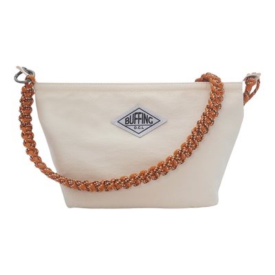 BUFFING米白色斜挎小包轻便旅行