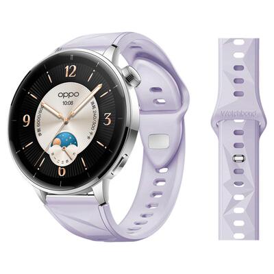 适用OPPOwatchx3mini手表带x2mini冰晶反扣硅胶腕表带18mm运动明日金智能高光金孙颖莎同款夏季女生透气