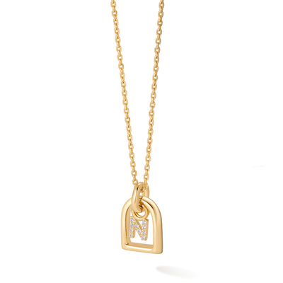 NEVERFAR新品梦想之门字母项链