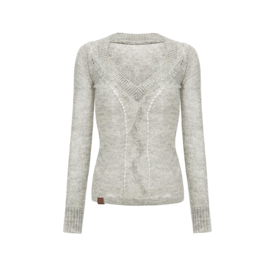 4muggle绞花细闪针织毛衣打底衫