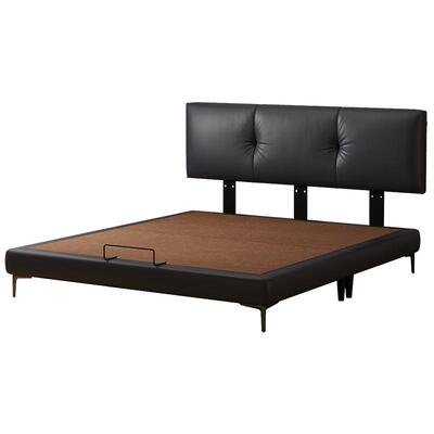 全友家居现代极简齐边省空间皮床
