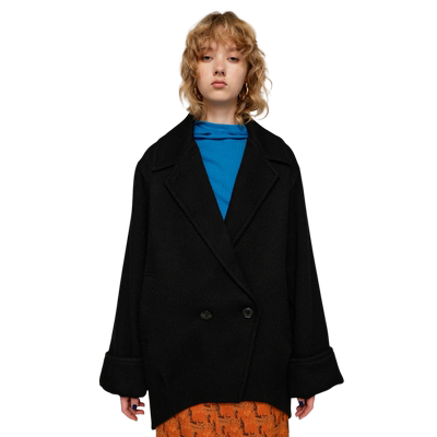 西装外套SLY冬季复古风前短后长