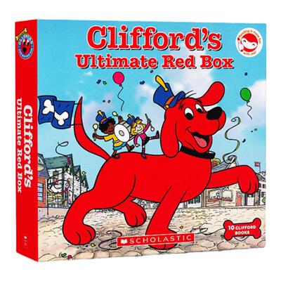 大红狗克里弗10册 点读版Clifford Ultimate Red英文原版送音频盒装儿童英语启蒙趣味