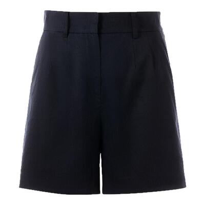 朗姿欧洲EiLEEN ELITEE2025年秋新款气质亚麻直筒显瘦休闲短裤女