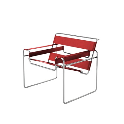 Hanmac瓦西里椅马鞍真皮单人沙发椅Wassily Chair 设计师款休闲椅