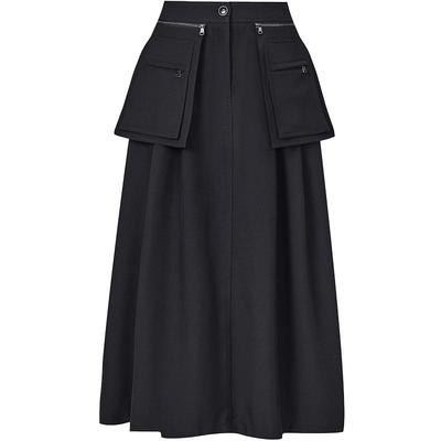 曼德诗长裙拉链翻袋A摆