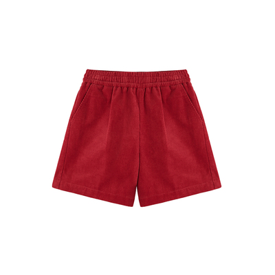 LEOHAPPY女童短裤外穿夏儿童裤子春装纯棉灯芯绒中大童百搭中裤