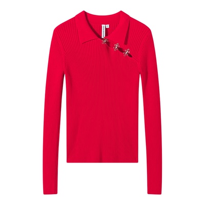 美特斯邦威新中式长袖毛衫