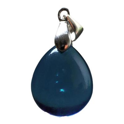 海蓝宝石925纯银小水滴吊坠