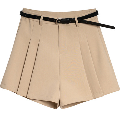 复古减龄宽松百搭休闲百褶裙裤