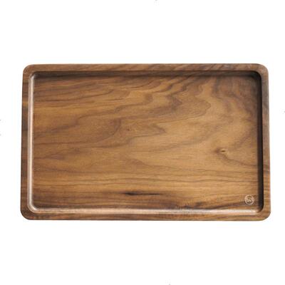 泰摩一体成型黑胡桃木糕点水果盘