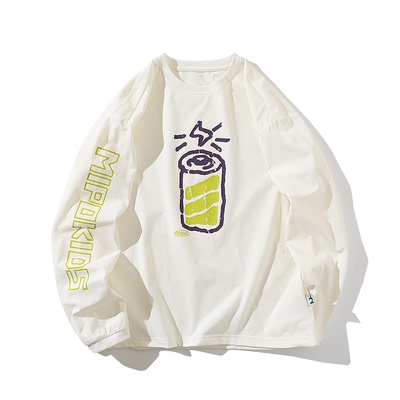 mipo春季儿童吸湿速干印花长袖t