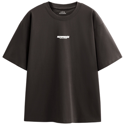 【Jonas联名】太平鸟男装 美式潮流背后印花短袖T恤男B2CNF3205