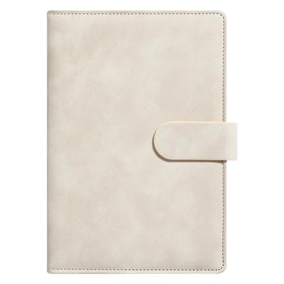 A5羊巴皮可平摊搭扣记事笔记本