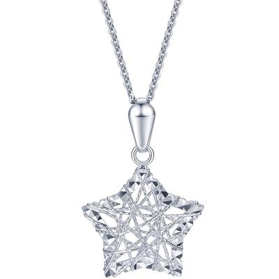 周大生铂金幸运星挂坠送女友礼物