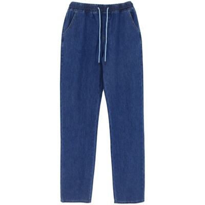 秋季浅色牛仔裤男宽松120cm直筒