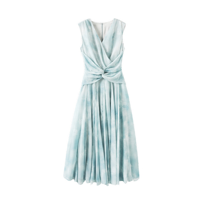 西町村屋仙系晕染印花连衣裙