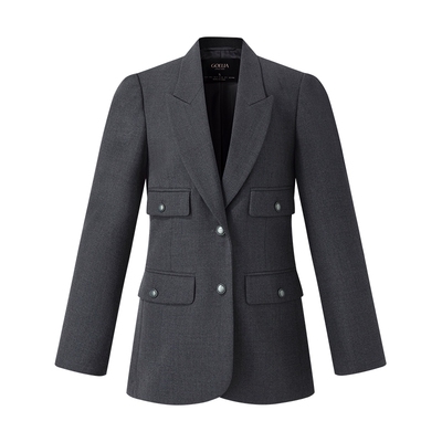 歌莉娅秋季通勤羊毛西装外套女