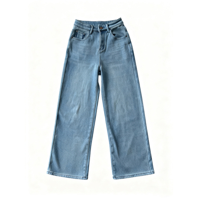 UMI加厚加绒保暖牛仔裤