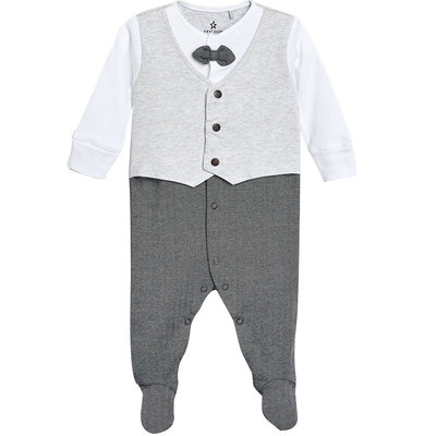 现货新款灰色假两件拍照连体衣