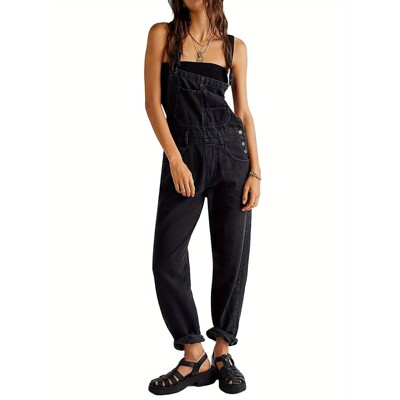 S 31491 Casual Loose Denim Overalls 休闲牛仔背带裤 代发