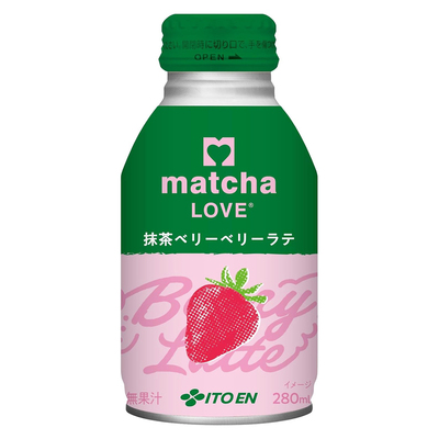 日本进口伊藤园草莓抹茶拿铁瓶装