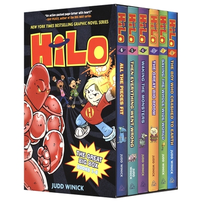 Hilo 希罗系列6册 儿童英语全彩漫画章节书 英文原版进口图书 The boy who crashed to earth Saving the whole wide world