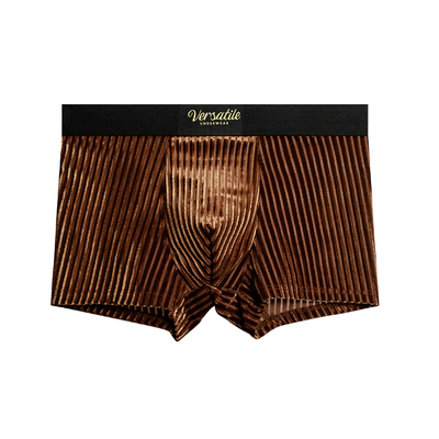 男士内裤10A抑菌复古缎面条纹四角裤老钱风透气舒适个性平角裤衩