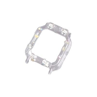 适用小天才电话手表Z11/Z10/Z9保护壳Z8A/Z8/Z7/Z6透明Z6A/Z6Pro少年版Z5/Z5A/Z2/Q1C/Q2A贴画保护套配件粉色
