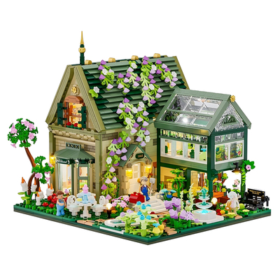 Lumibricks灯搭复古房屋系列花园小屋拼装积木建筑模型街景礼物
