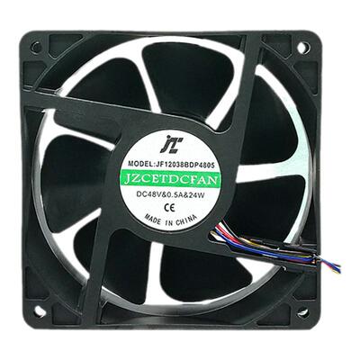 机箱机柜48v全新12038直流智能温控PWM调速12cm散热风扇0.5A大风
