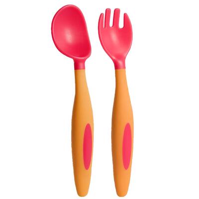 宝宝学吃饭训练勺弯头勺