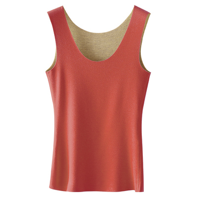 德绒保暖背心女含羊毛蚕丝