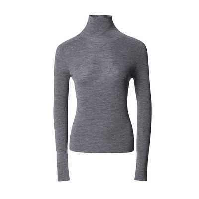 100%羊毛高领保暖打底衫女秋冬