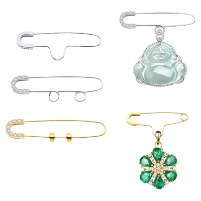 【吊坠变胸针】925u形多用银制