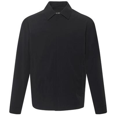 利郎官方桑蚕丝翻领行政夹克外套