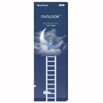 OVOLOOK美瞳日抛10片大小直径黑色自然官网正品隐形眼镜旗舰店女A