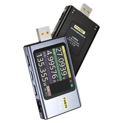 FNIRSI-FNB58 USB电压电流表Type-C快充功率测试仪QC/PD协议诱骗