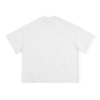 IDLT短袖半高领重磅落肩宽松T恤