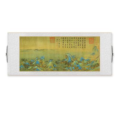 王希孟千里江山图新中式卷轴挂画