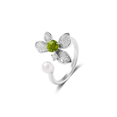 CIGALONG龙梓嘉月光茉莉橄榄石项链耳钉戒指新中式珠宝