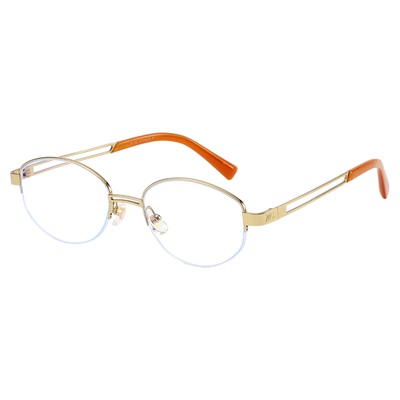 卢昱晓同款眼镜女金丝半框高智感