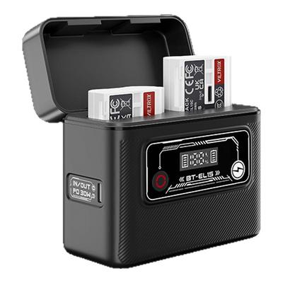 相机电池充电仓 适用唯卓仕FZ100/EN-EL15/LP-E6布丁能量仓 双槽快充电池盒 30W双向供电 户外电源储电盒