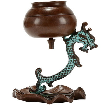 铜制摆件中式点蓝做旧