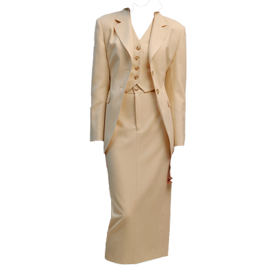 MelindaLi【康河】西装马甲半身裙3件套设计感气质通勤显瘦套装女