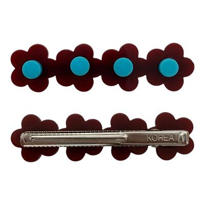 定制usite韩国小众ins紫红色发夹