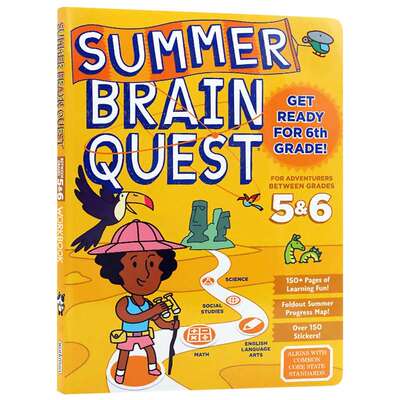大脑任务暑期练习册5-6年级 英文原版 Summer Brain Quest Between Grades 5&6 美国小学生全科练习 英文版进口原版英语书籍