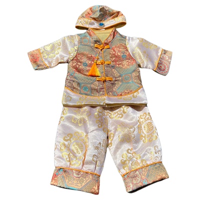 抓周宴男宝衣服宝宝中式抓周礼服