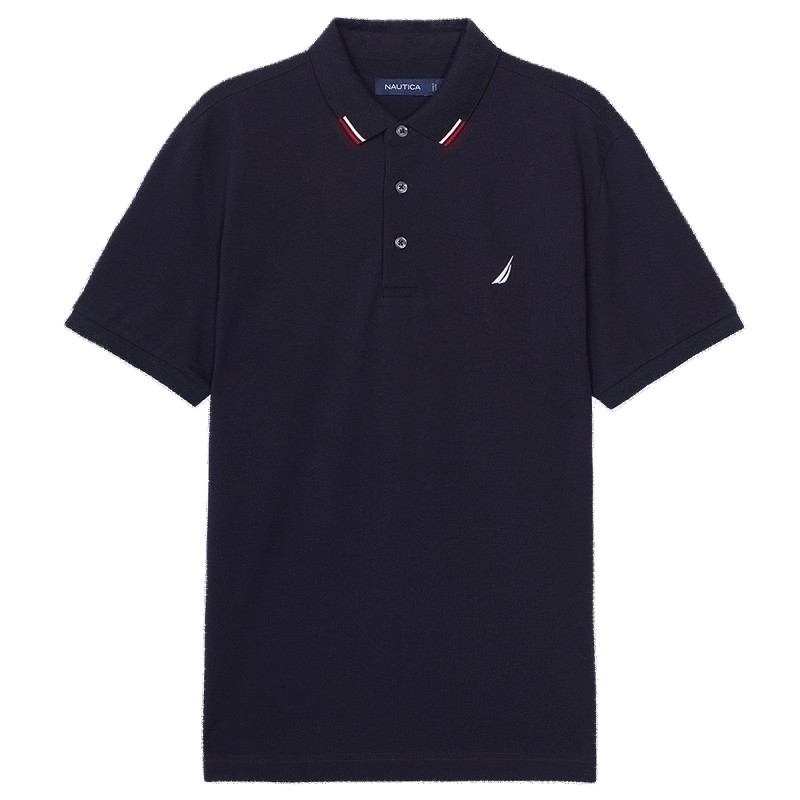 NAUTICA/诺帝卡男装夏季商务休闲吸湿亲肤透气短袖POLO衫T恤男_虎窝淘